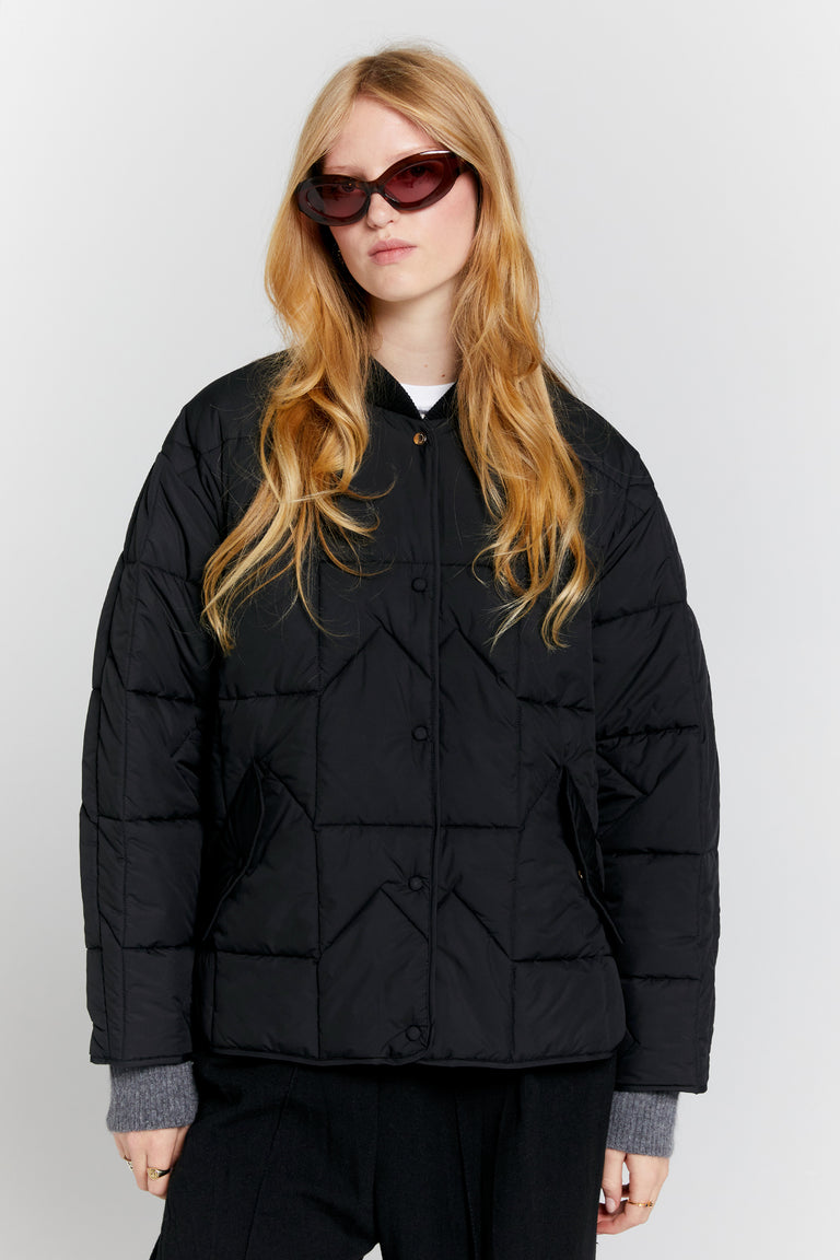 Quilted Monogram Jacket Black – Karen Walker