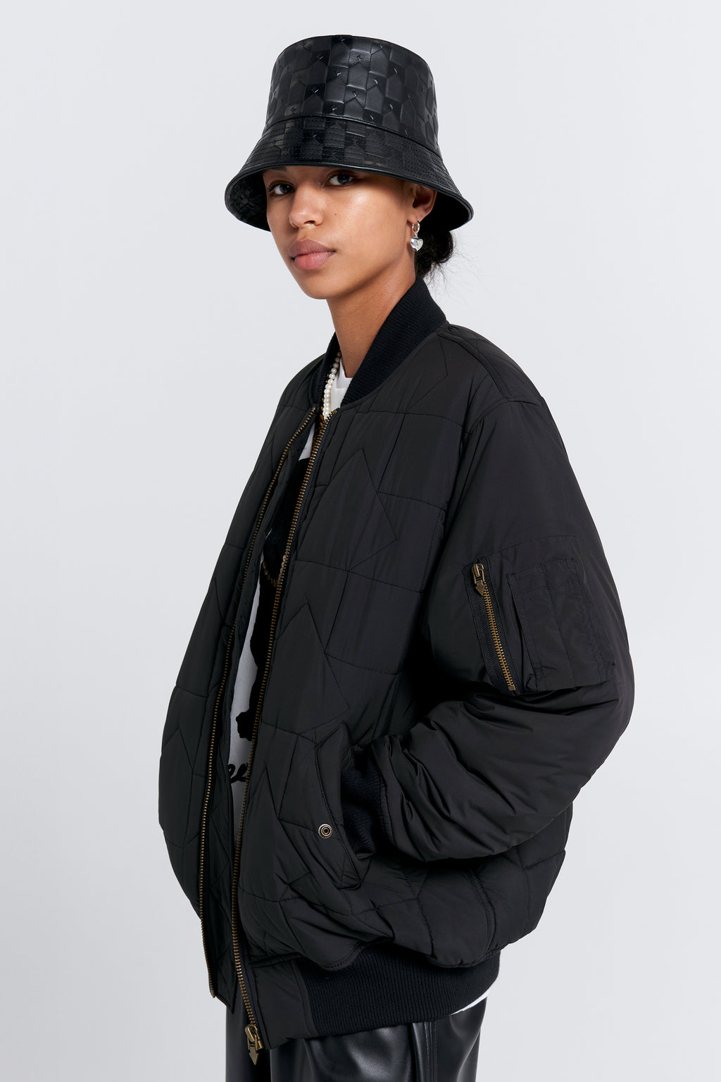 Quilted Bomber Jacket Black – Karen Walker