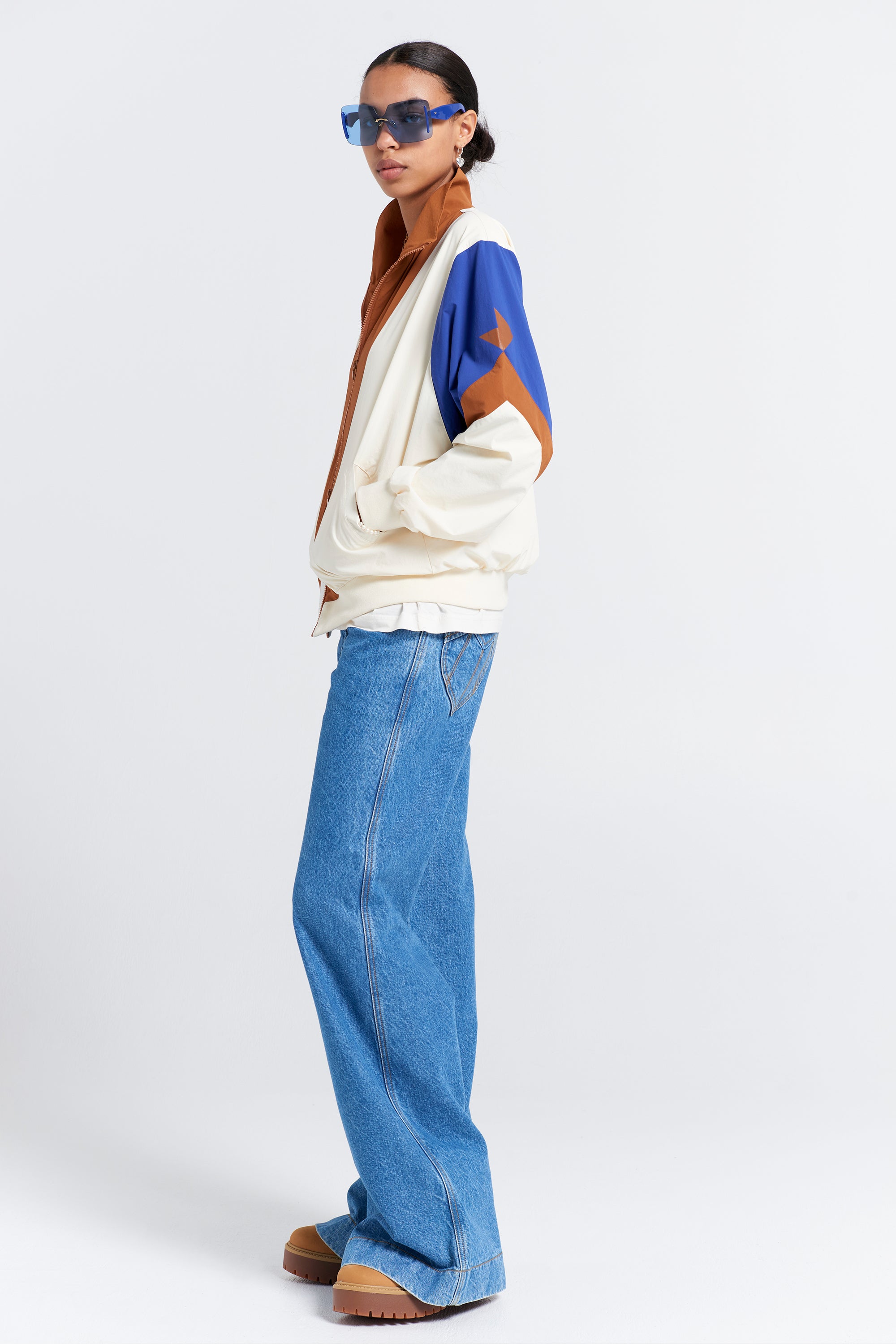 Walker Track Jacket Cream Multi – Karen Walker