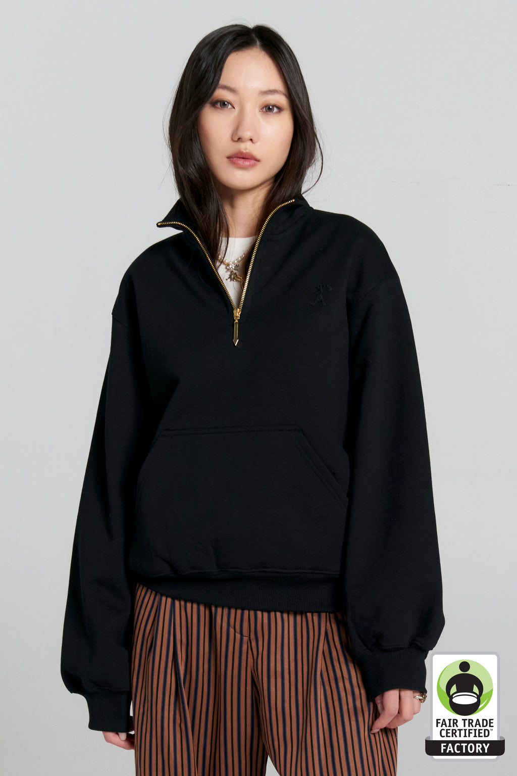 Runaway College Zip-Up Sweatshirt Black – Karen Walker