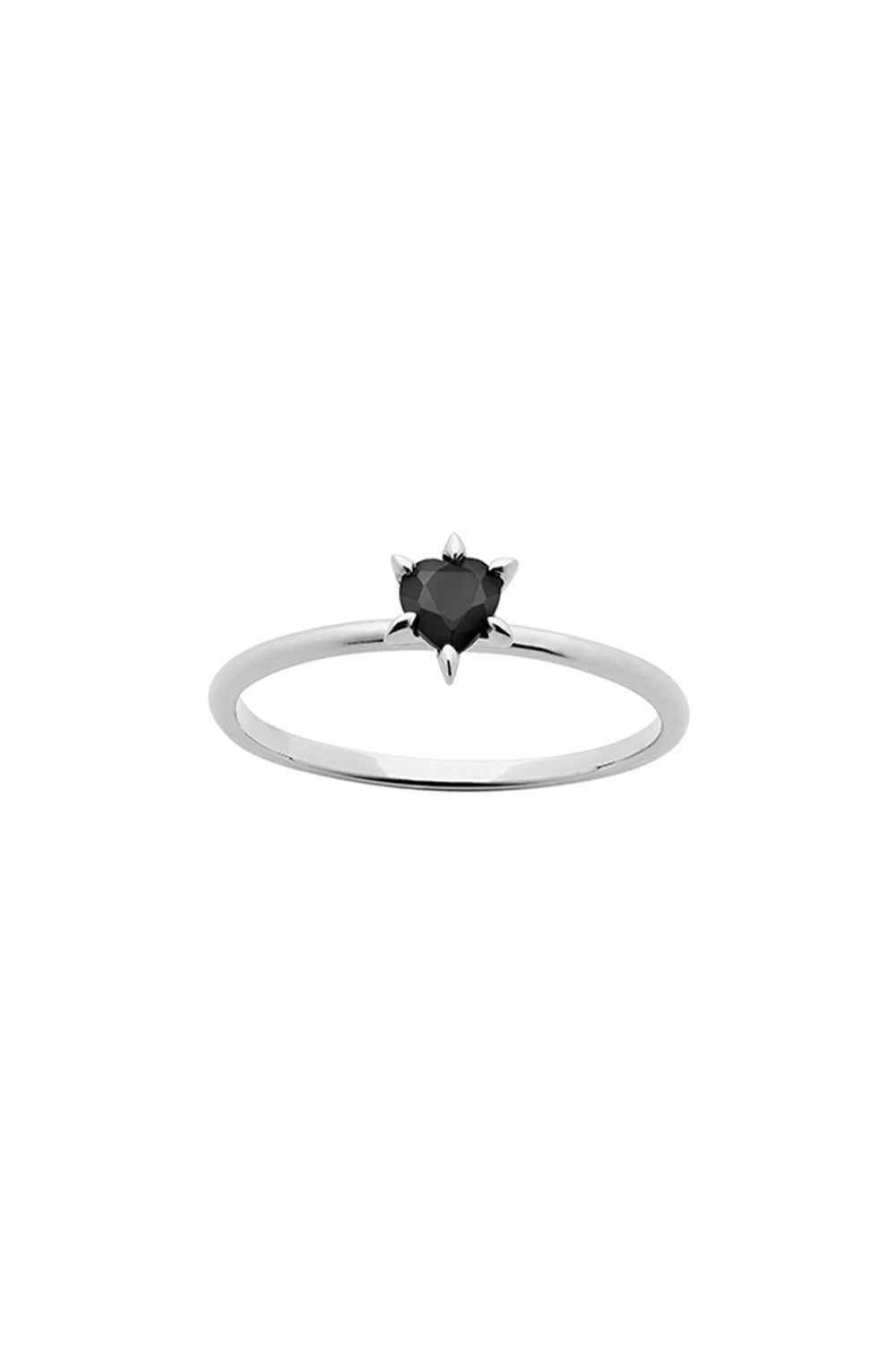 Cupid's Heart Mini Ring Silver Onyx – Karen Walker