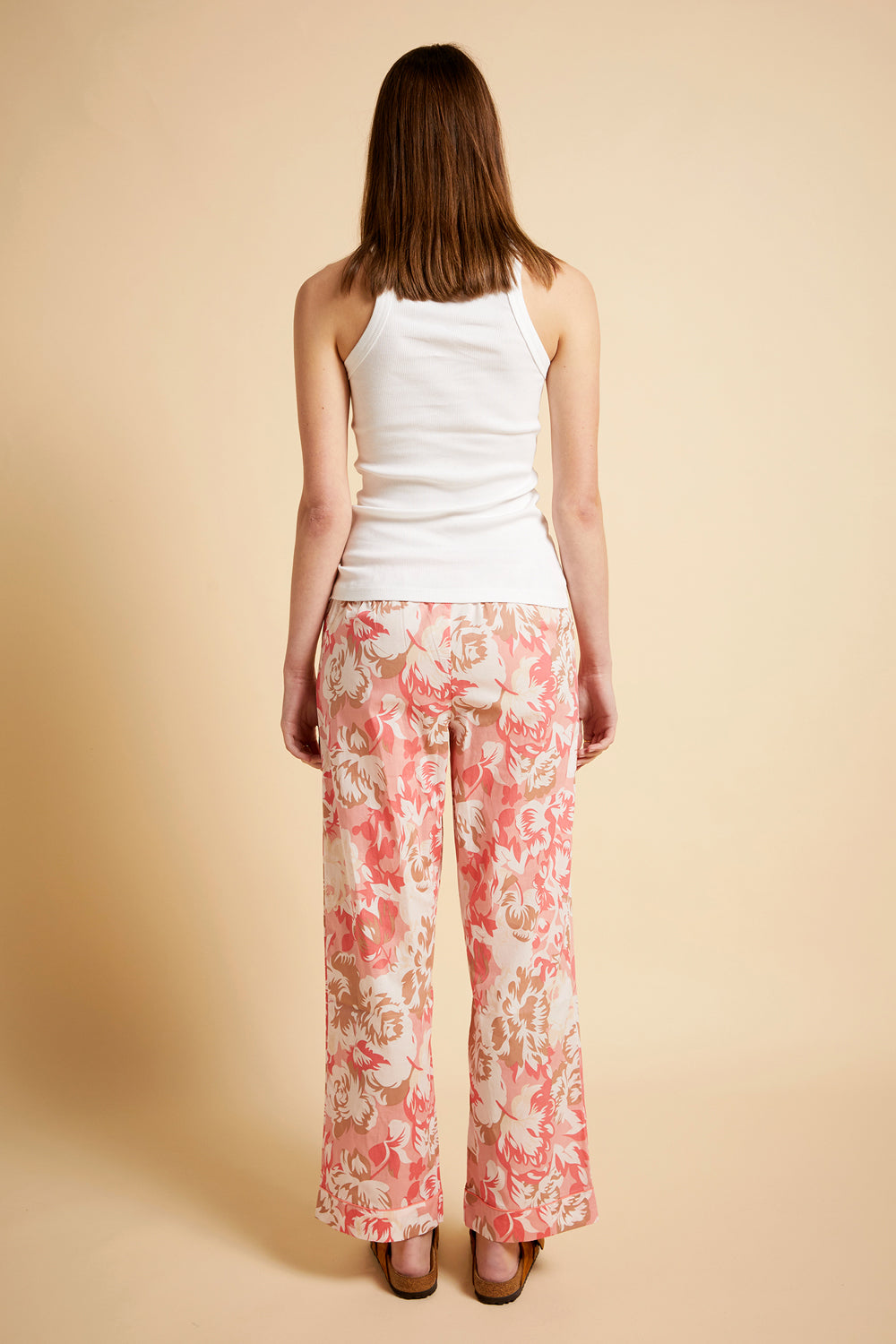 Ornamental Floral Full Length Pant Shell Pink – Karen Walker