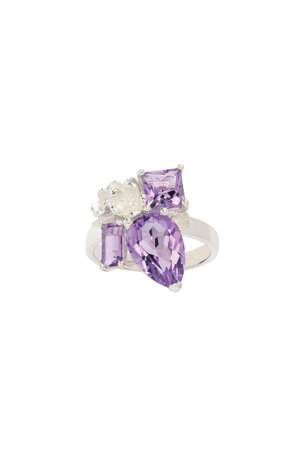 Rock Garden Ring Silver & Amethyst – Karen Walker